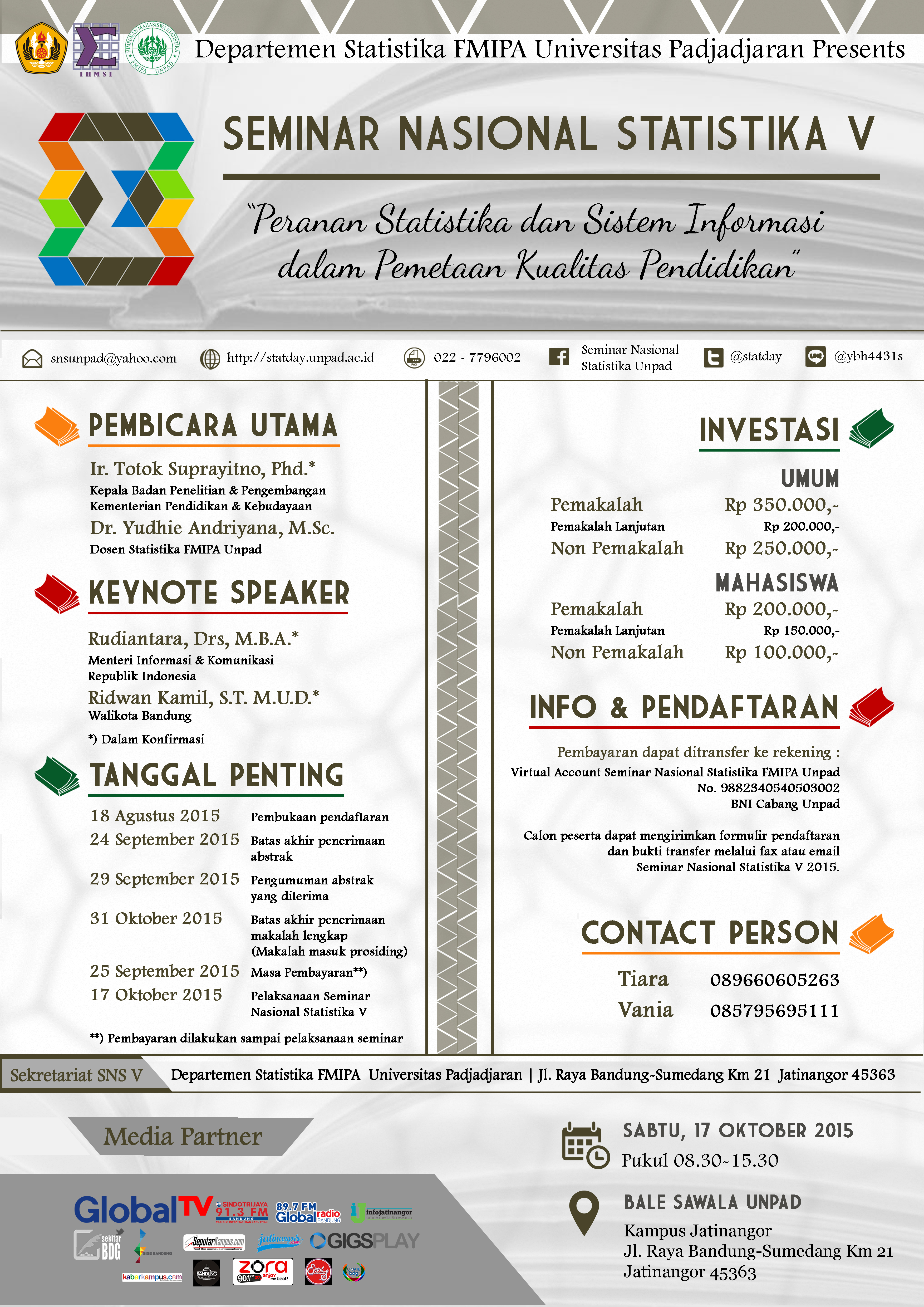 Seminar Nasional Statistika V Unpad 2015 – Universitas Padjadjaran